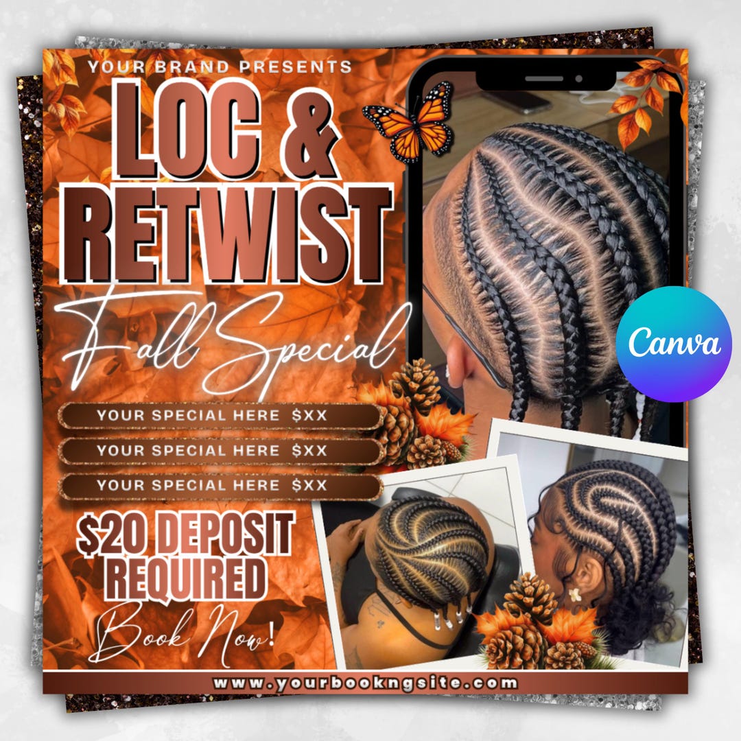 Locs Specials Flyer, Dread Locks Flyer, Hair Specials Flyer, Locs and ...