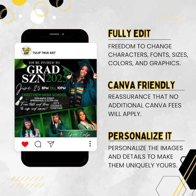 Graduate Flyer, Graduation Party Flyer, Graduation Invitation, College ...