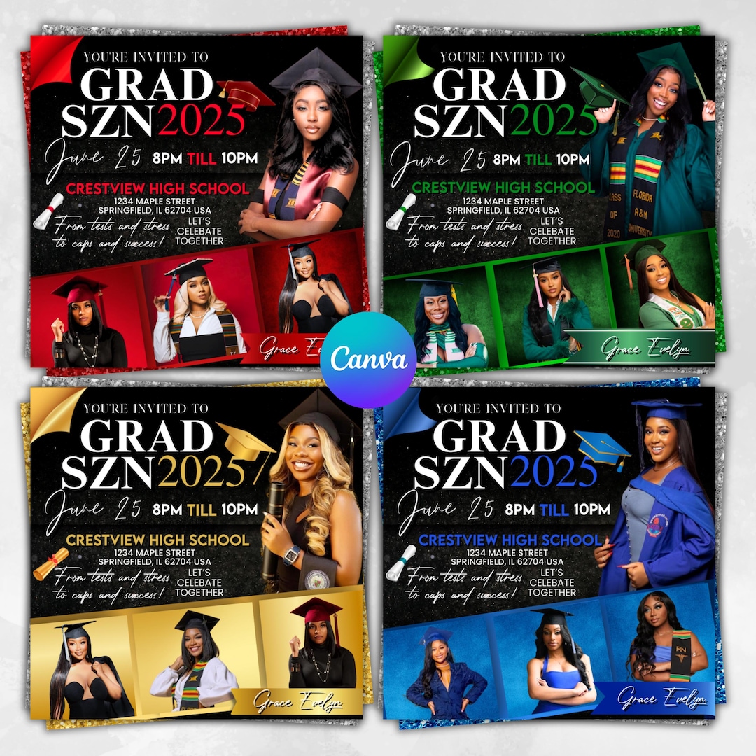 Graduate Flyer, Graduation Party Flyer, Graduation Invitation, College ...