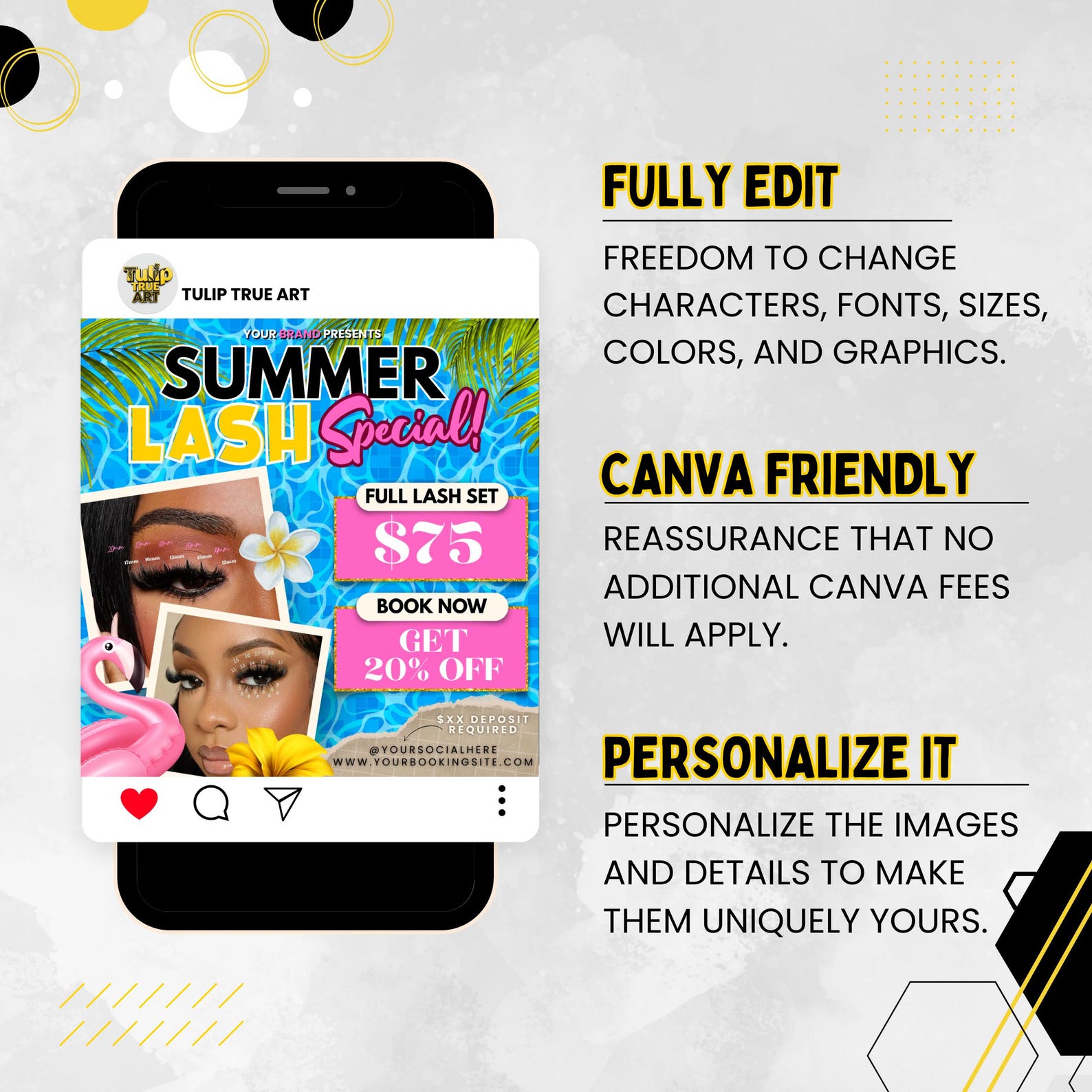 Summer Lash Special Flyer Lash Tech Flyer Lash Sale Flyer Lash Deal ...