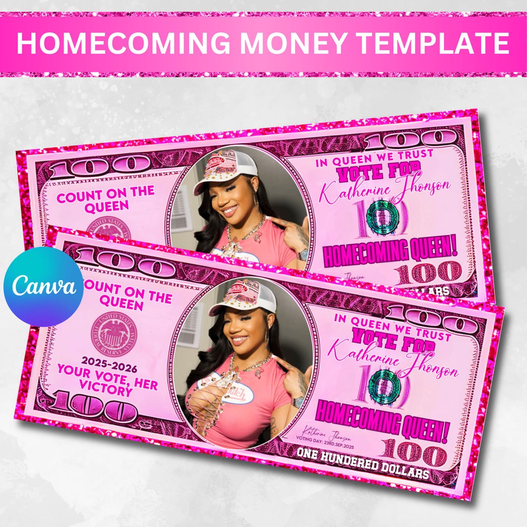 Homecoming Queen Campaign Money, Homecoming 100 Bill, Prom Queen, Print ...