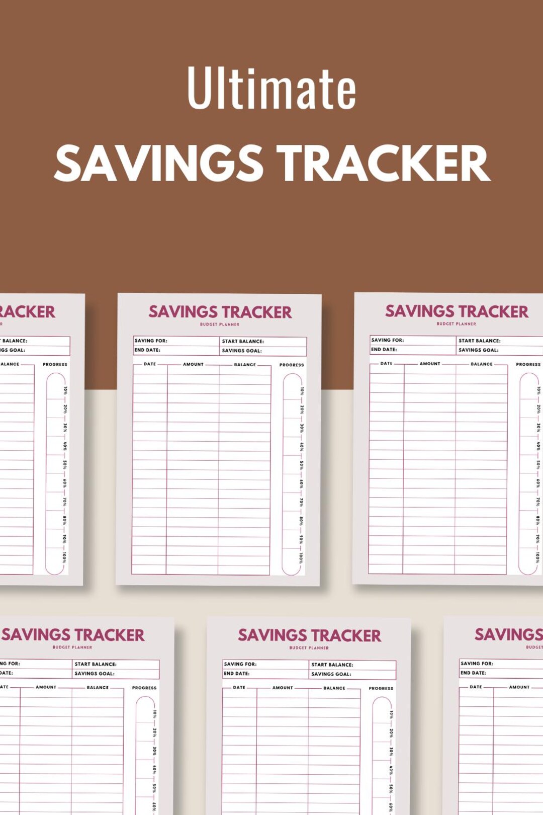 Modern Clear Savings Tracker, Minimal Finance Planner, Budgeting ...