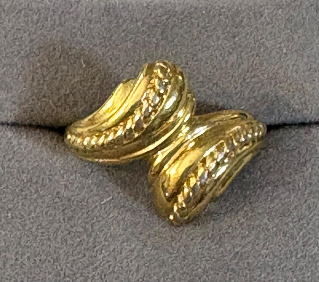 Vintage Gold Plated Wrap Style Ring - Size 8 - Etsy