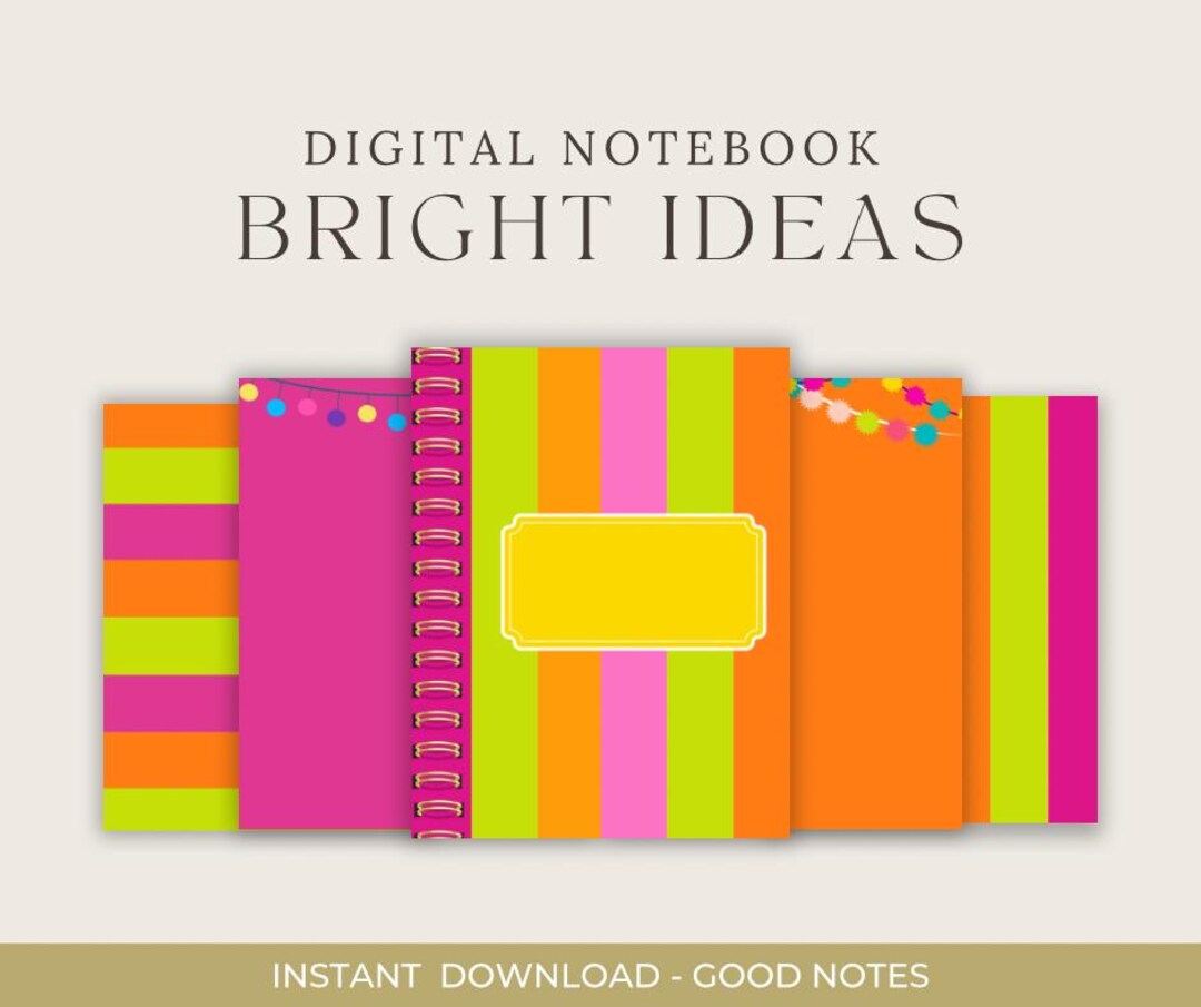 Bright Ideas Digital Notebook: Colorful iPad Planner (goodnotes ...