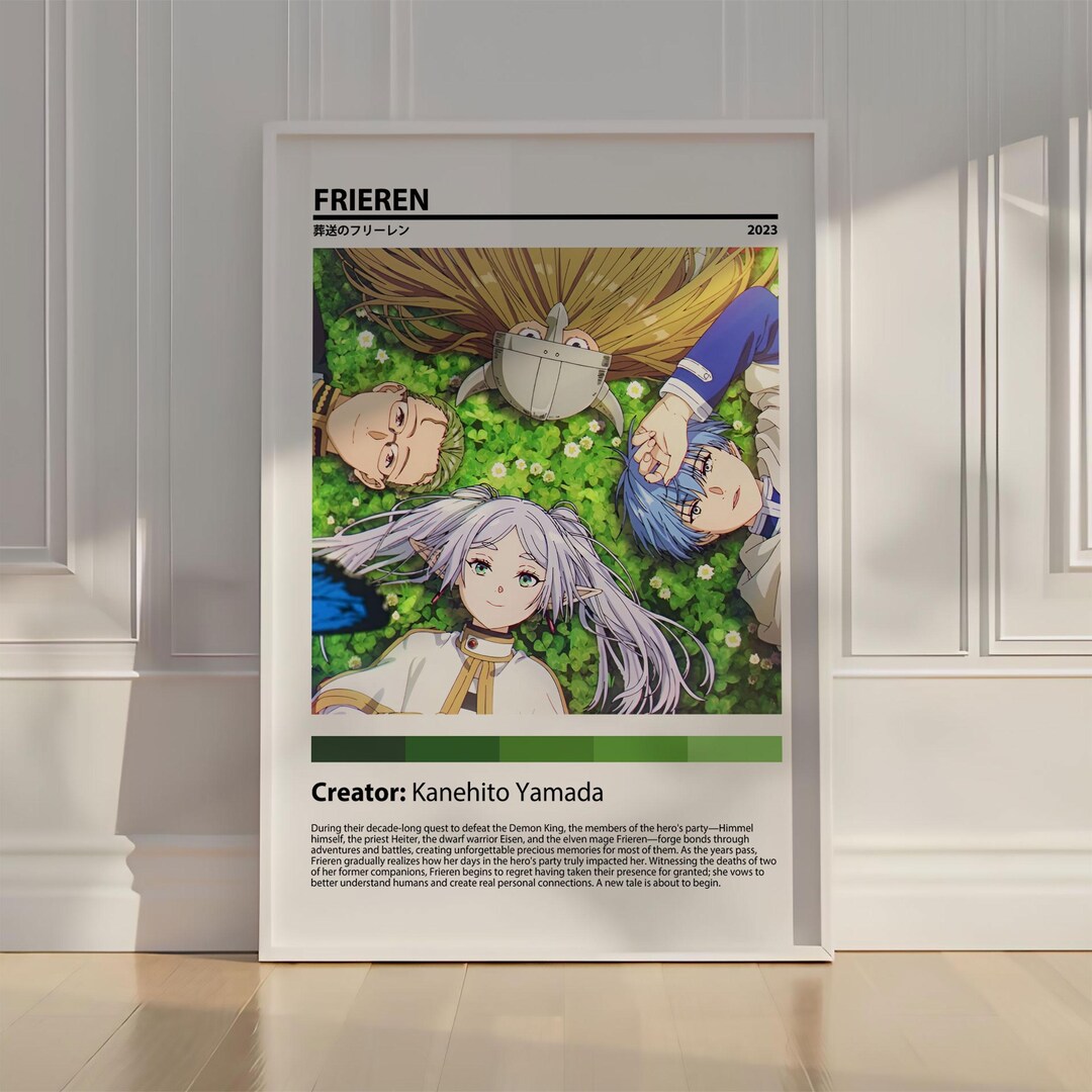 Frieren Anime Poster, Japanese Manga Wall Art Print, Aesthetic Room ...