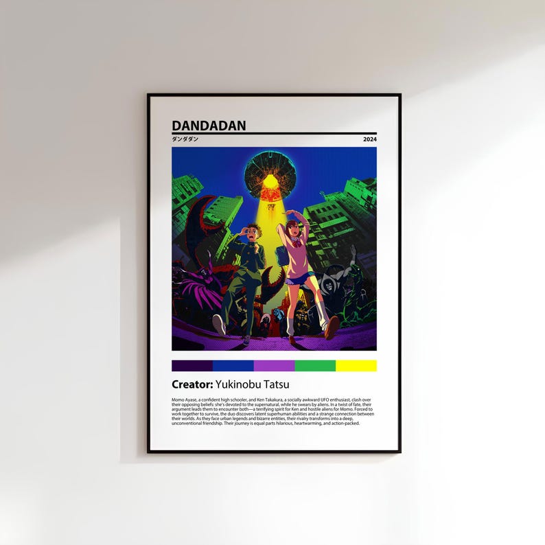 Dandadan Anime Poster, Japanese Manga Wall Art Print, Aesthetic Room ...