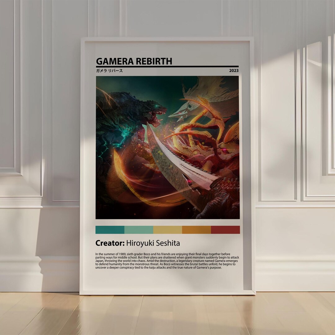 Gamera Rebirth Anime Poster, Japanese Manga Wall Art Print, Aesthetic ...