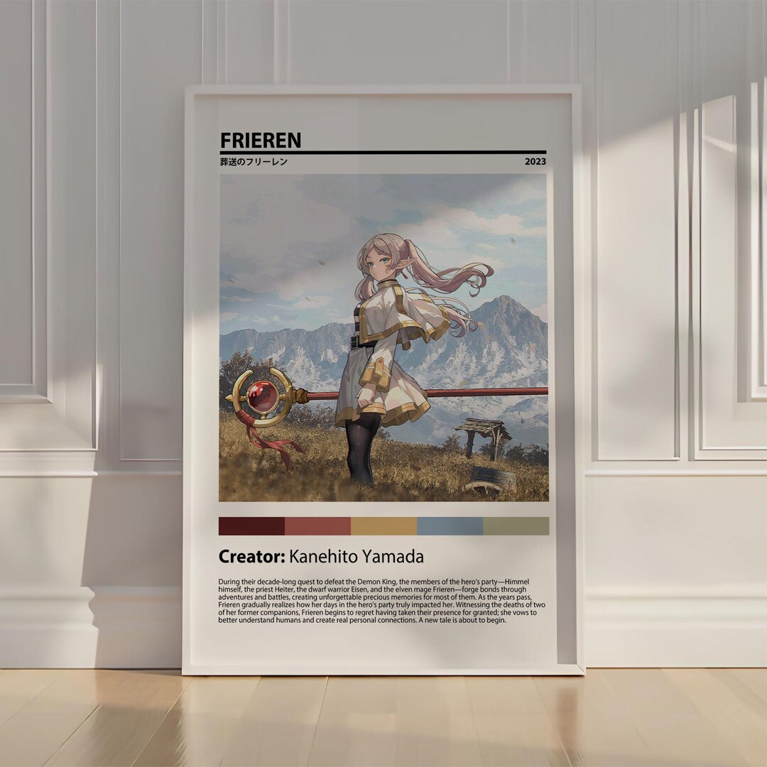 Frieren Anime Poster, Japanese Manga Wall Art Print, Aesthetic Room ...