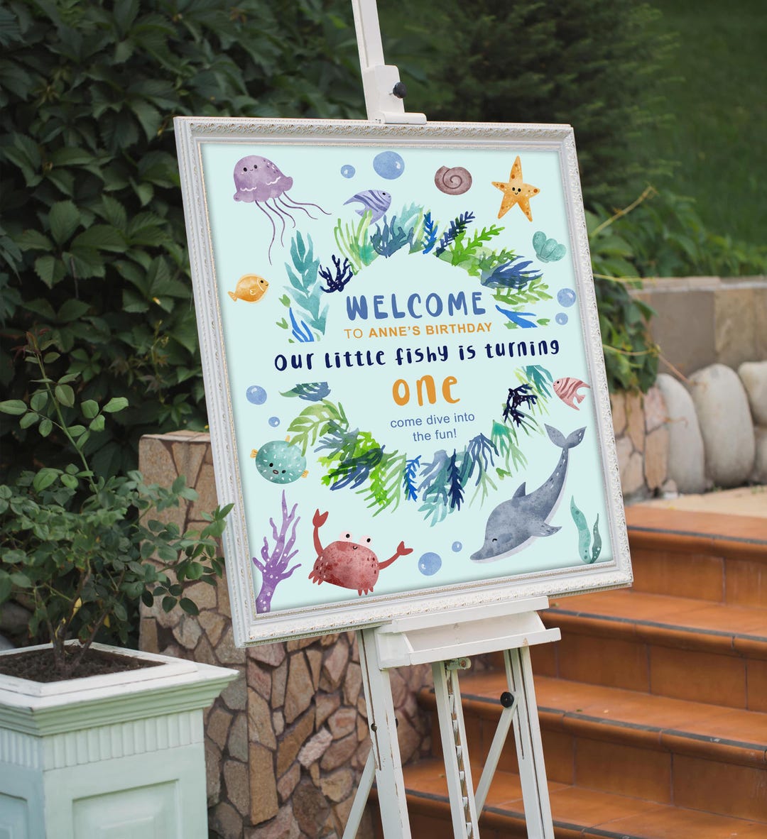 Editable Ocean World Welcome Sign - Animals Printable Sign, Gender ...