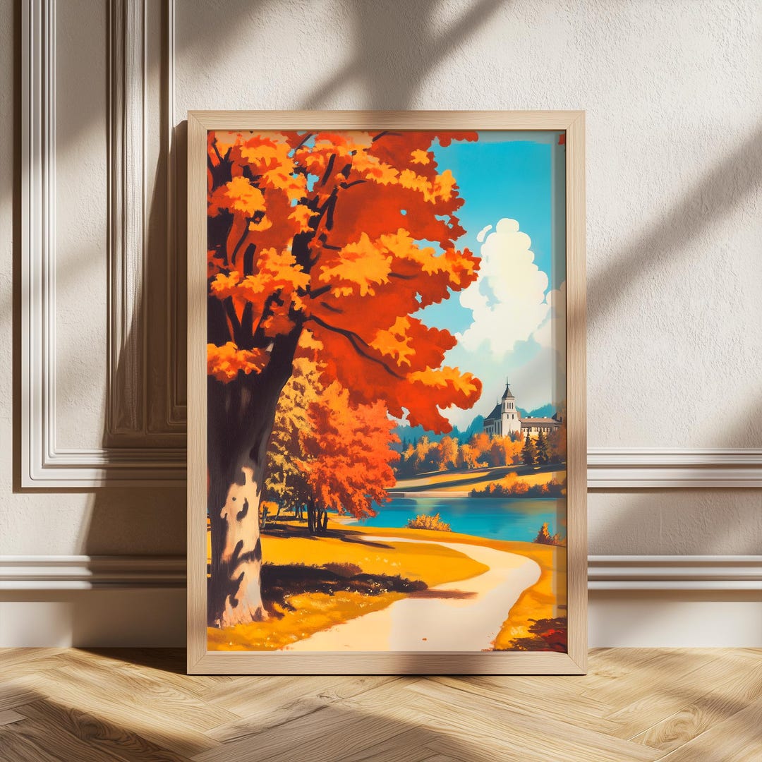 Cozy Fall Poster Wall Art, Cute Autumn Decor, Warm Tone Cottagecore ...