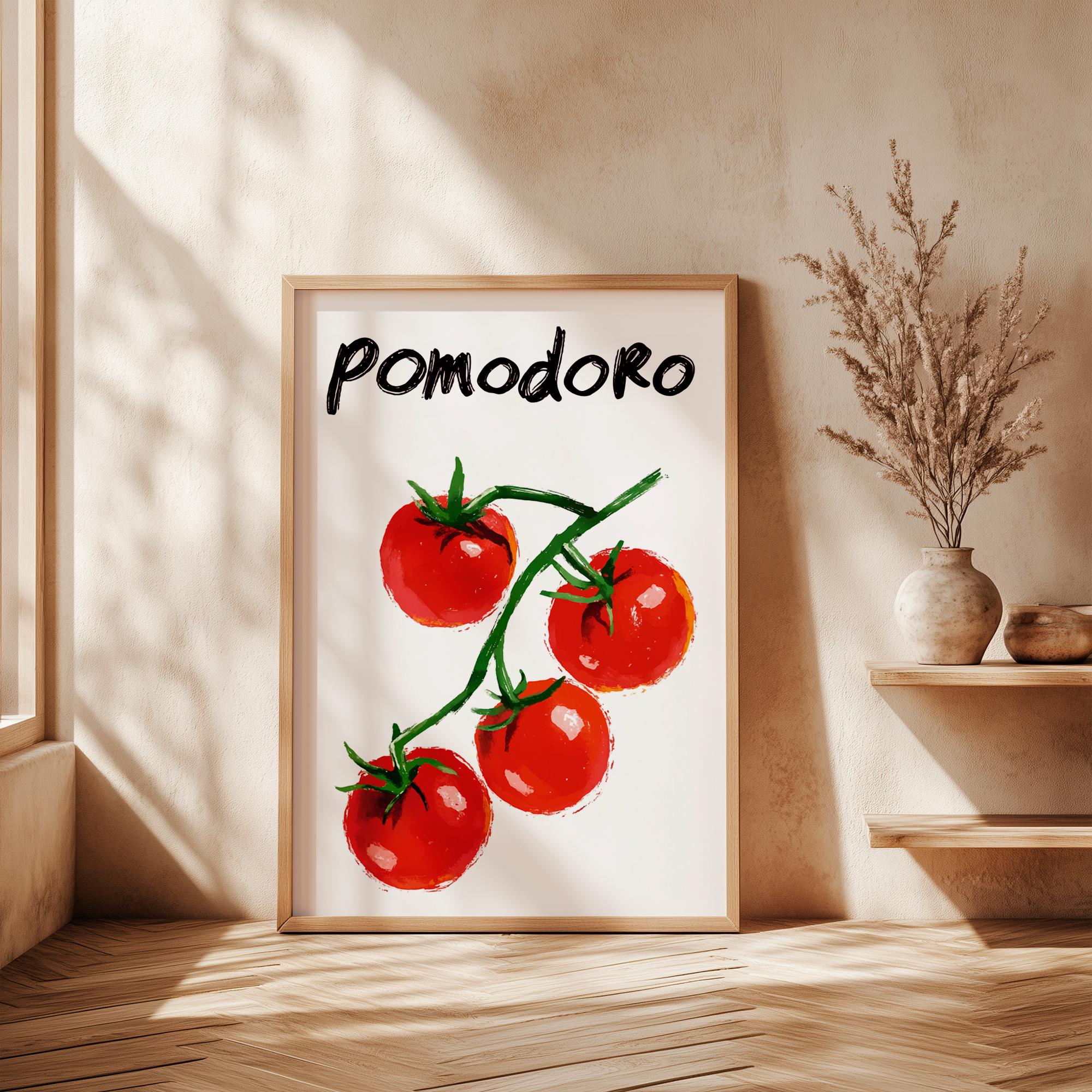 Pomodoro Napoli Wall Art, Cherry Tomato Poster, Food Art Print ...