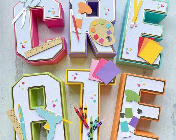 3D Square Letters Pack - Alphabet Letter Cutting Files for Silhouette ...