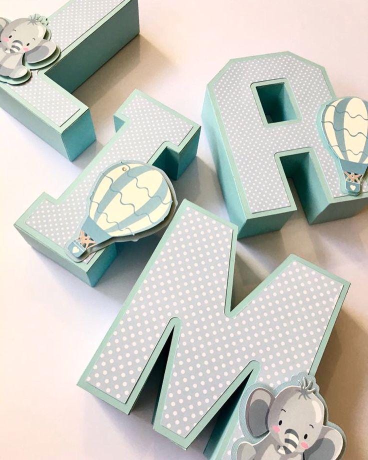 3D Square Letters Pack - Alphabet Letter Cutting Files for Silhouette ...