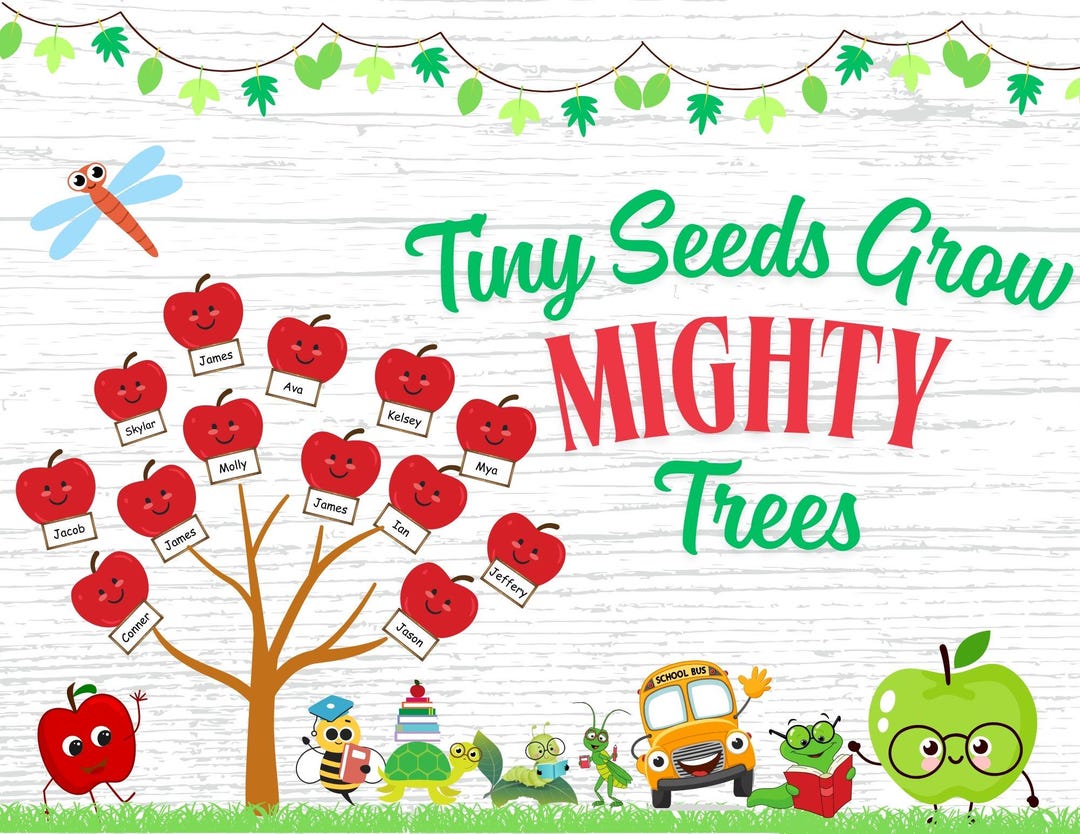 Fall Classroom Bulletin Board Kit! Tiny Seeds, MIGHTY Trees - Back to ...