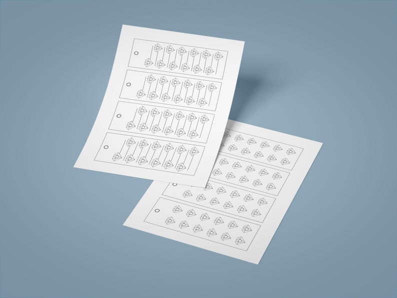 Digital Blank Colour Swatch Template – Diamonds Printable Colour Chart ...