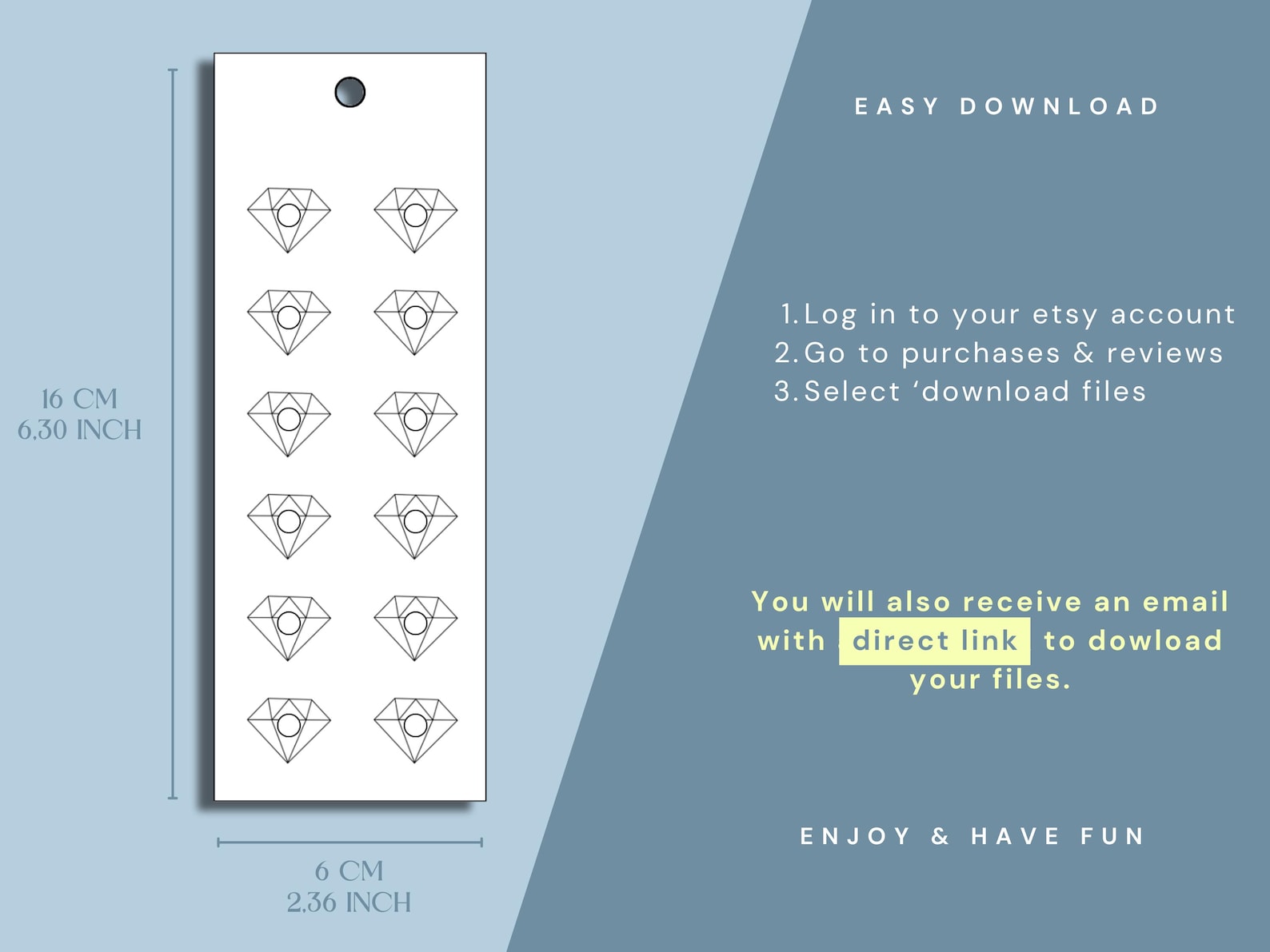 Digital Blank Colour Swatch Template – Diamonds Printable Colour Chart ...