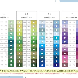 Guangna 168-piece Acrylic Paint Markers Colour-organised Swatch ...