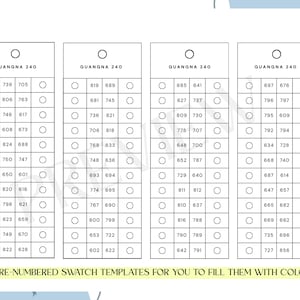 Guangna 240-piece Acrylic Paint Markers Colour-organised Swatch ...