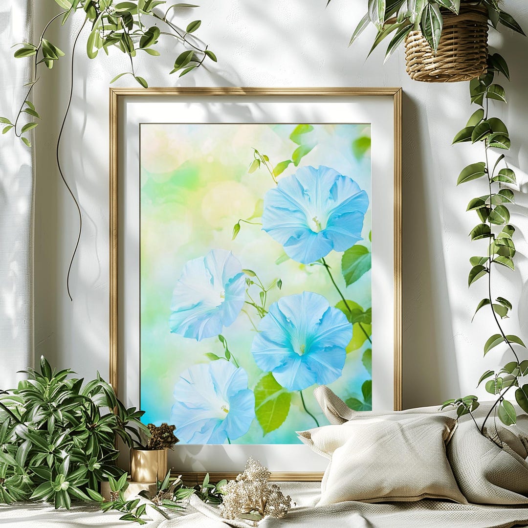 Sky in Bloom | Flower Art Print | Instant Download | Floral Wall Decor ...