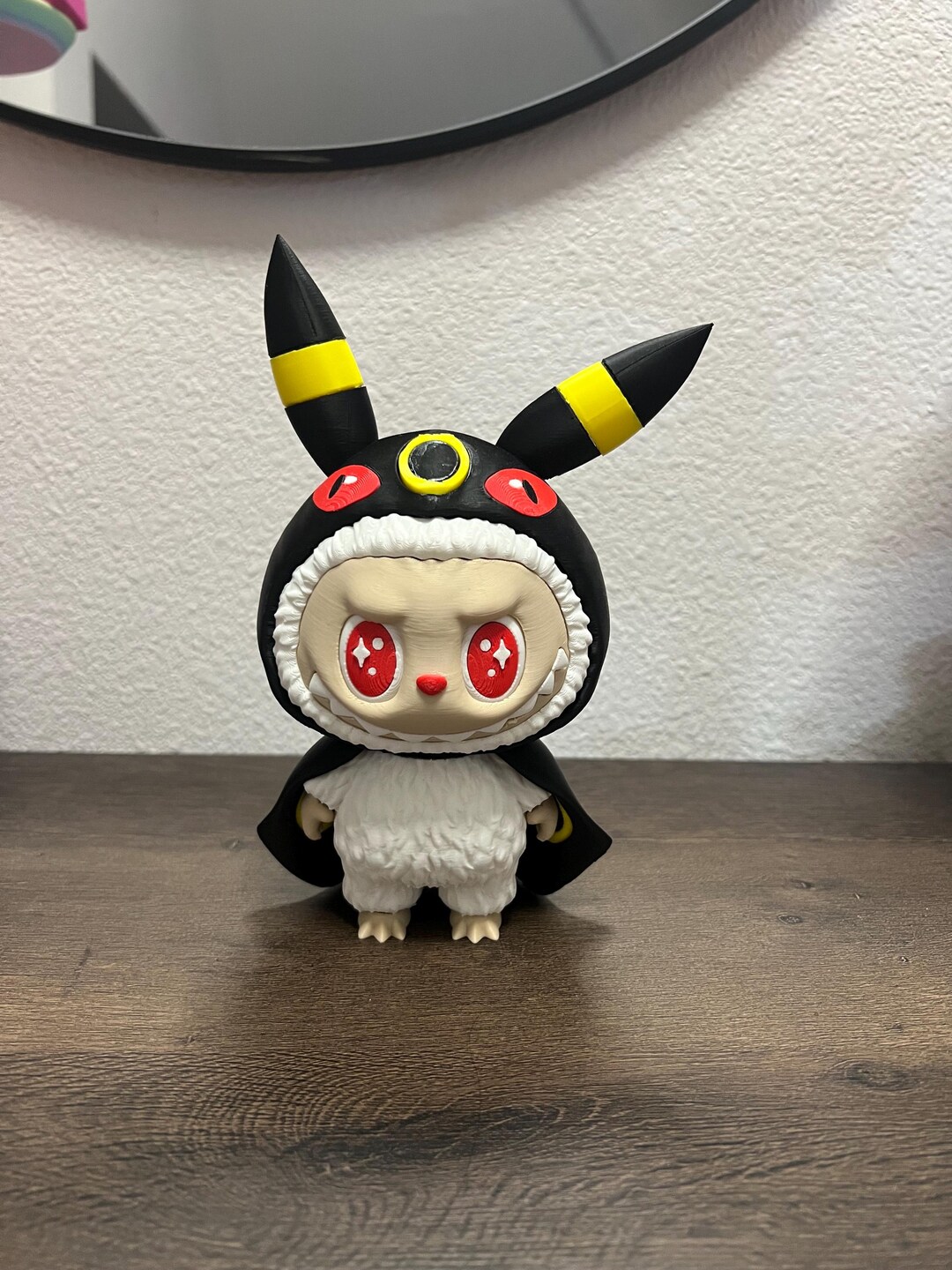 3D Printed Umbreon Labubu - Etsy