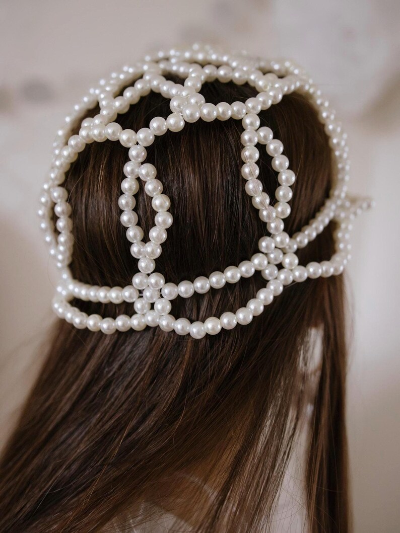 Pearl Bridal Tikka Cap: Handmade 1920s Gatsby Headpiece - Etsy