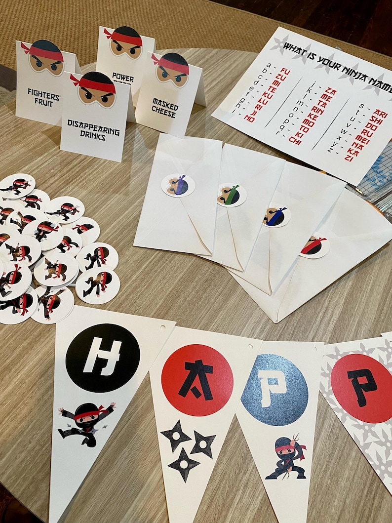 Ninja Cupcake Toppers - Etsy