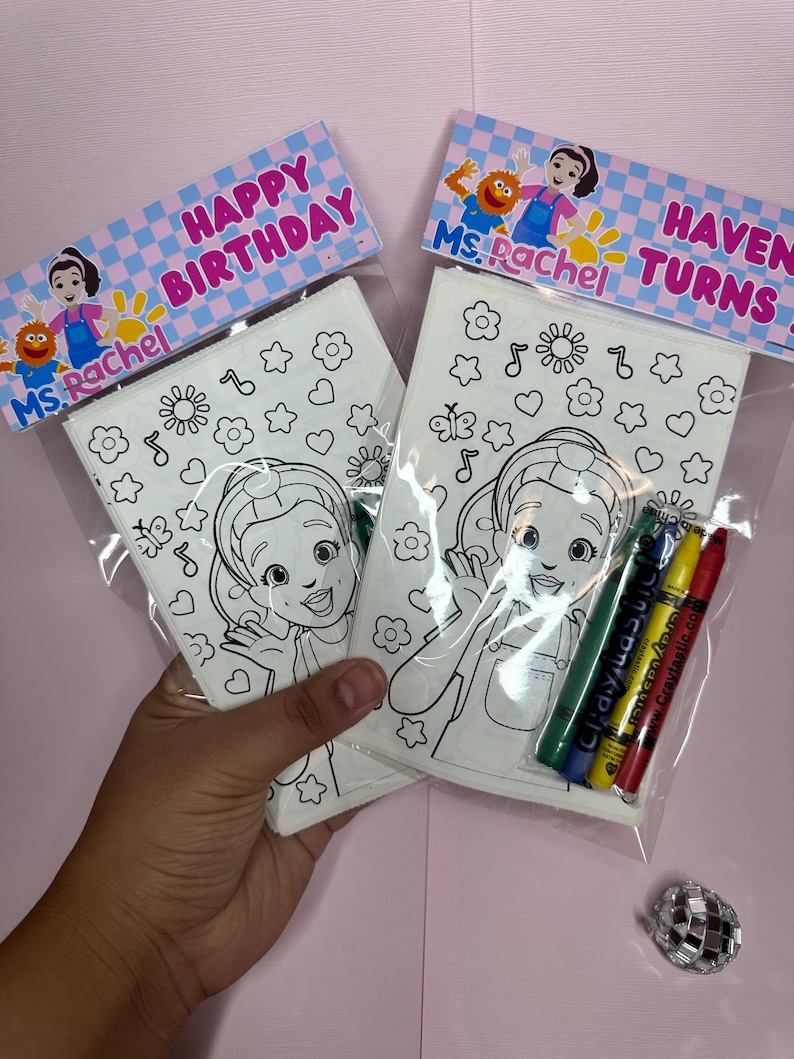 Ms. Rachel Birthday Party Favor: Custom Coloring Sticker Pack With ...