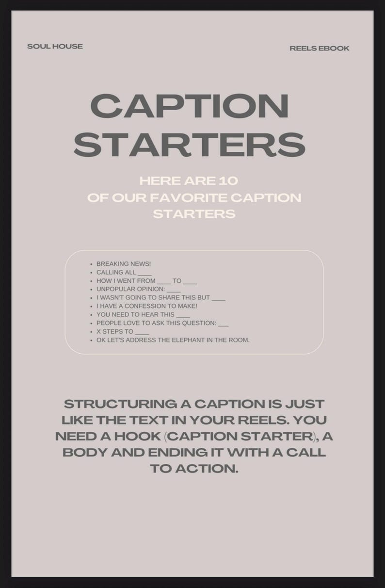 The Ultimate Reel Guide - Etsy