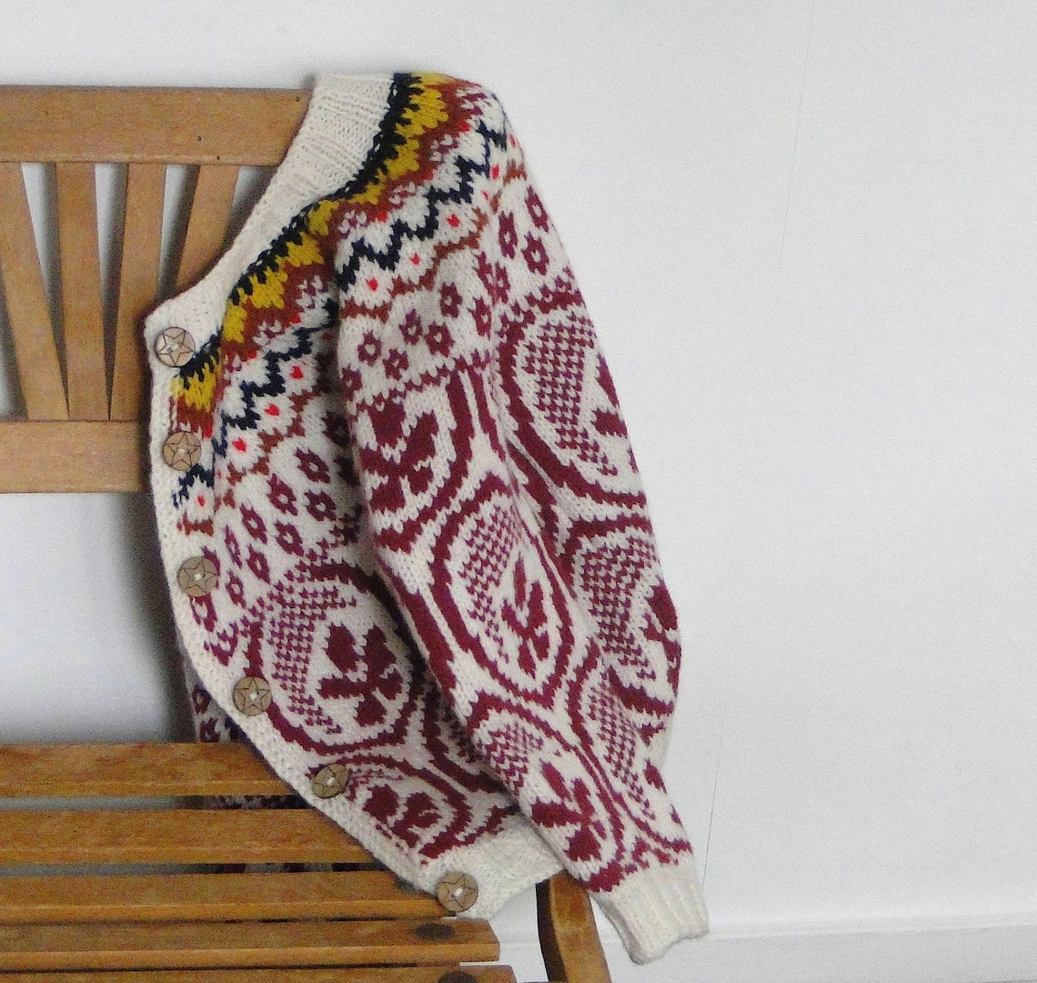 Modern Fair Isle Cardigan for Girls - Etsy