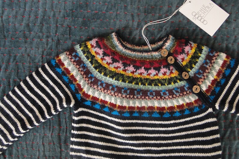 Fair Isle Sweater Knitting Pattern for Children - Etsy