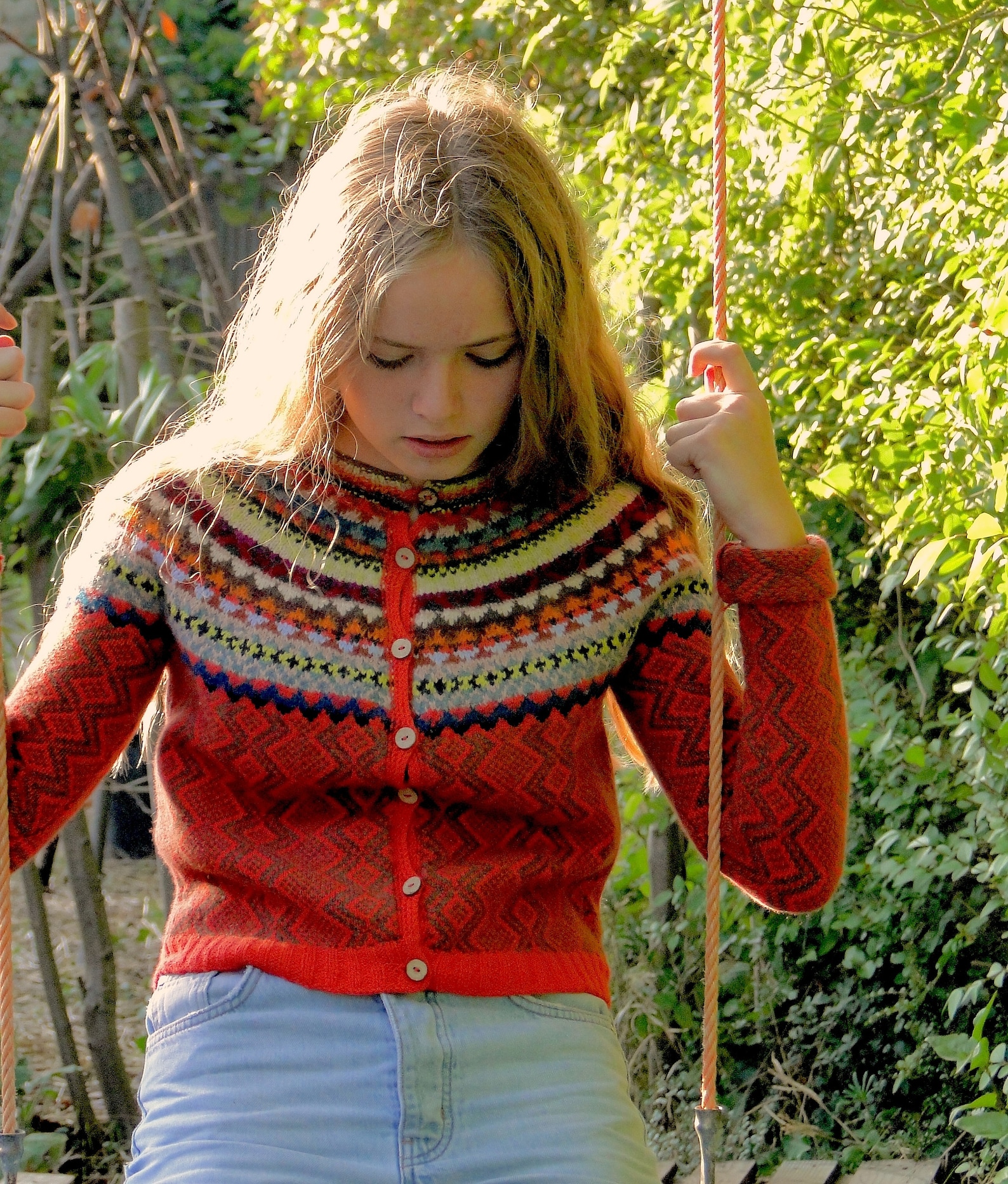 Original Fair Isle Yoke Cardigan for Women - Etsy