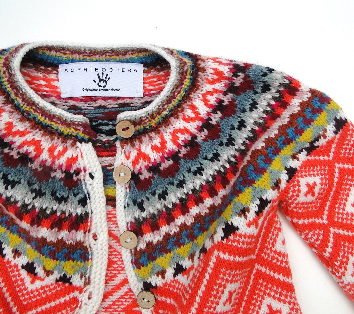 Fair Isle Cardigan for Girls | Etsy