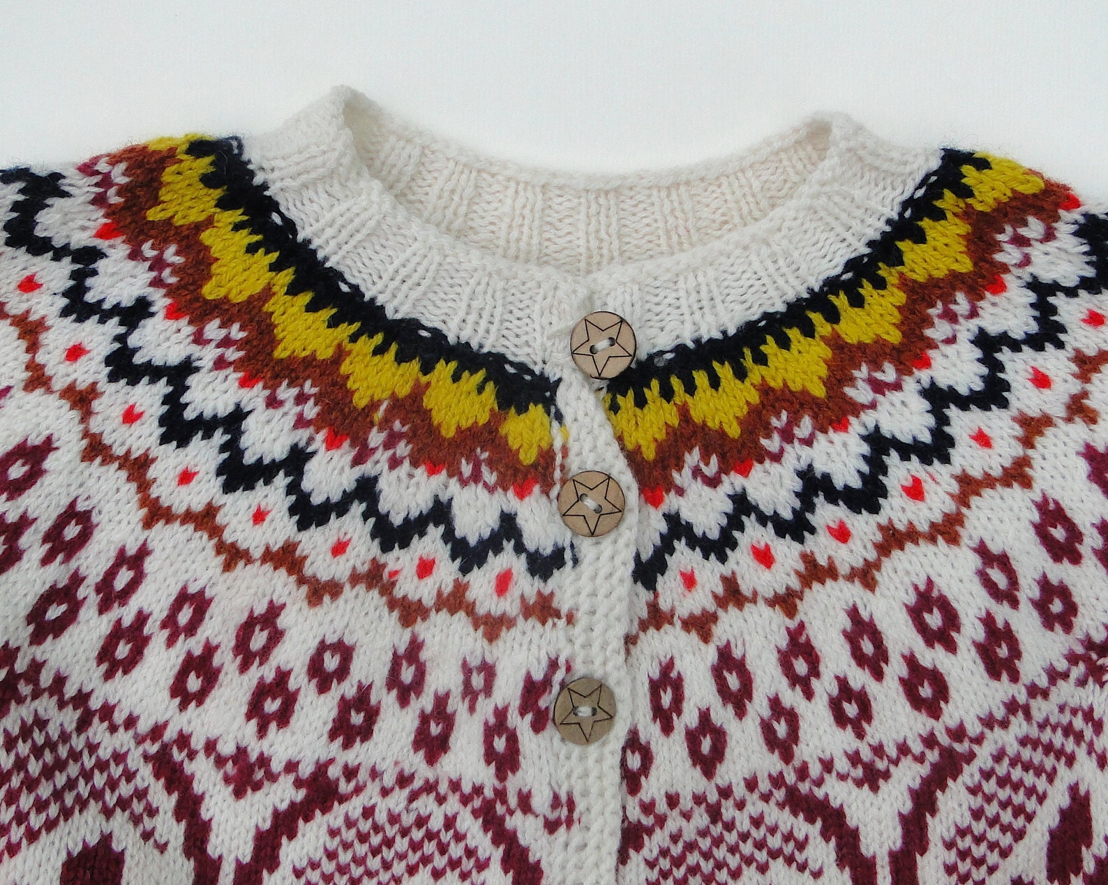 Modern Fair Isle Cardigan for Girls - Etsy