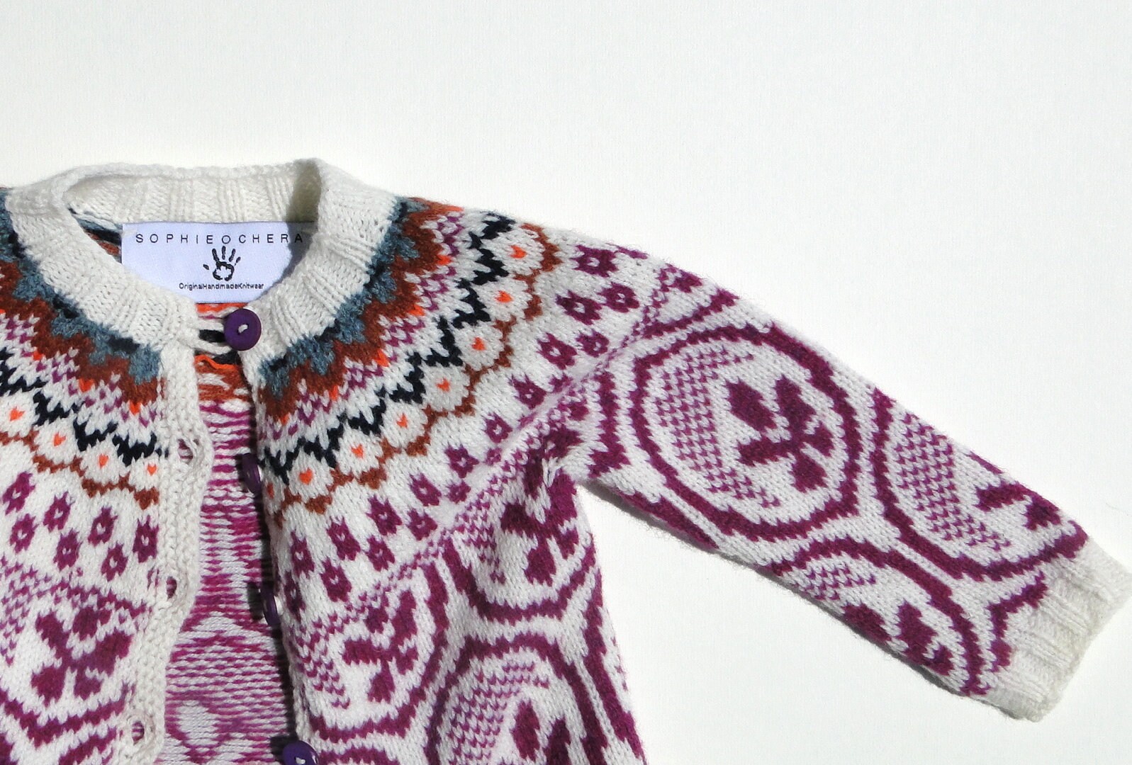 Modern Fair Isle Cardigan for Girls - Etsy