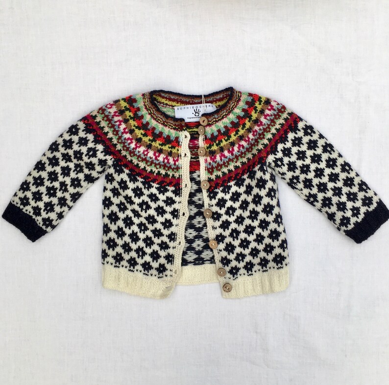 Fair Isle Cardigan for Girls - Etsy