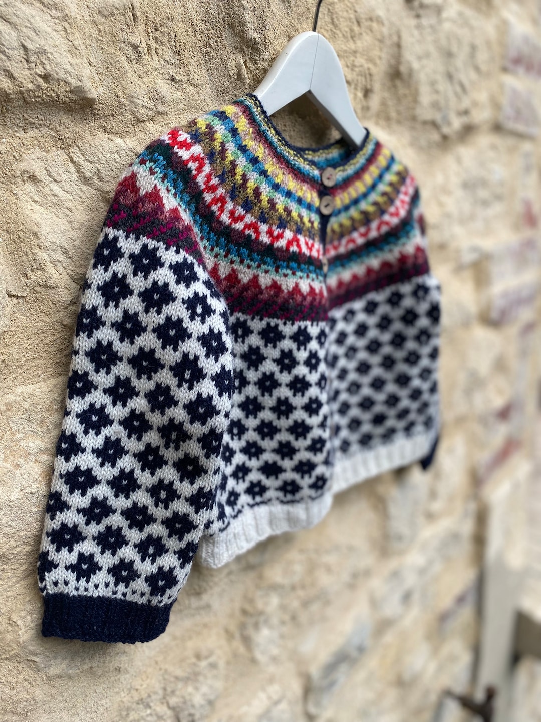 Fair Isle Cardigan for Girls - Etsy