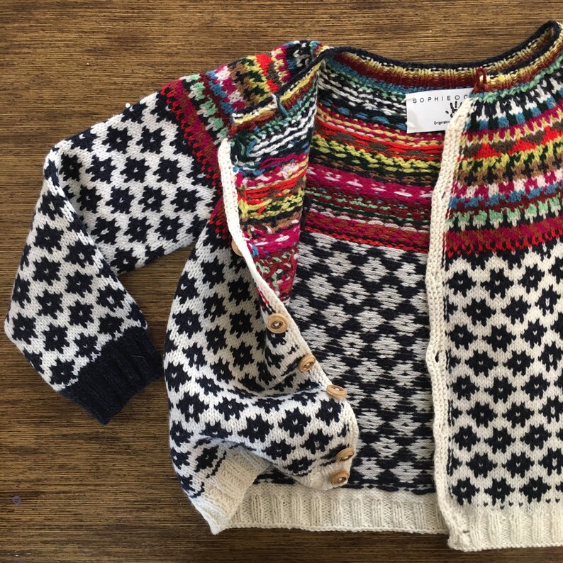 Fair Isle Cardigan for Girls - Etsy