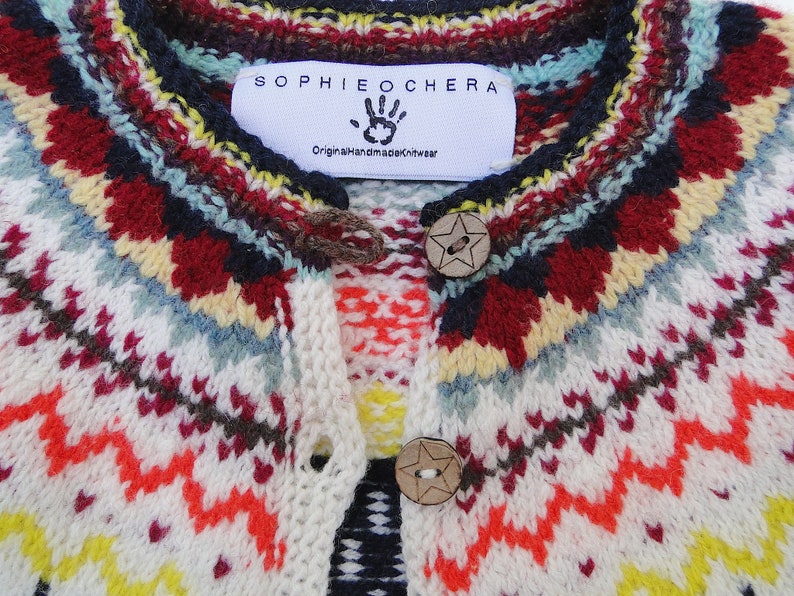 Modern Fair Isle Cardigan - Etsy