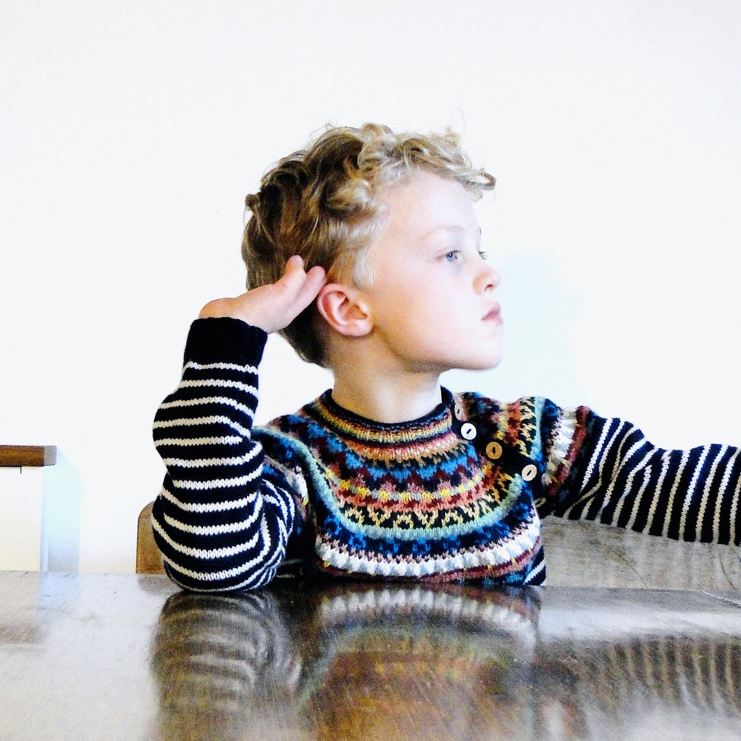 Fair Isle Sweater Knitting Pattern for Children - Etsy