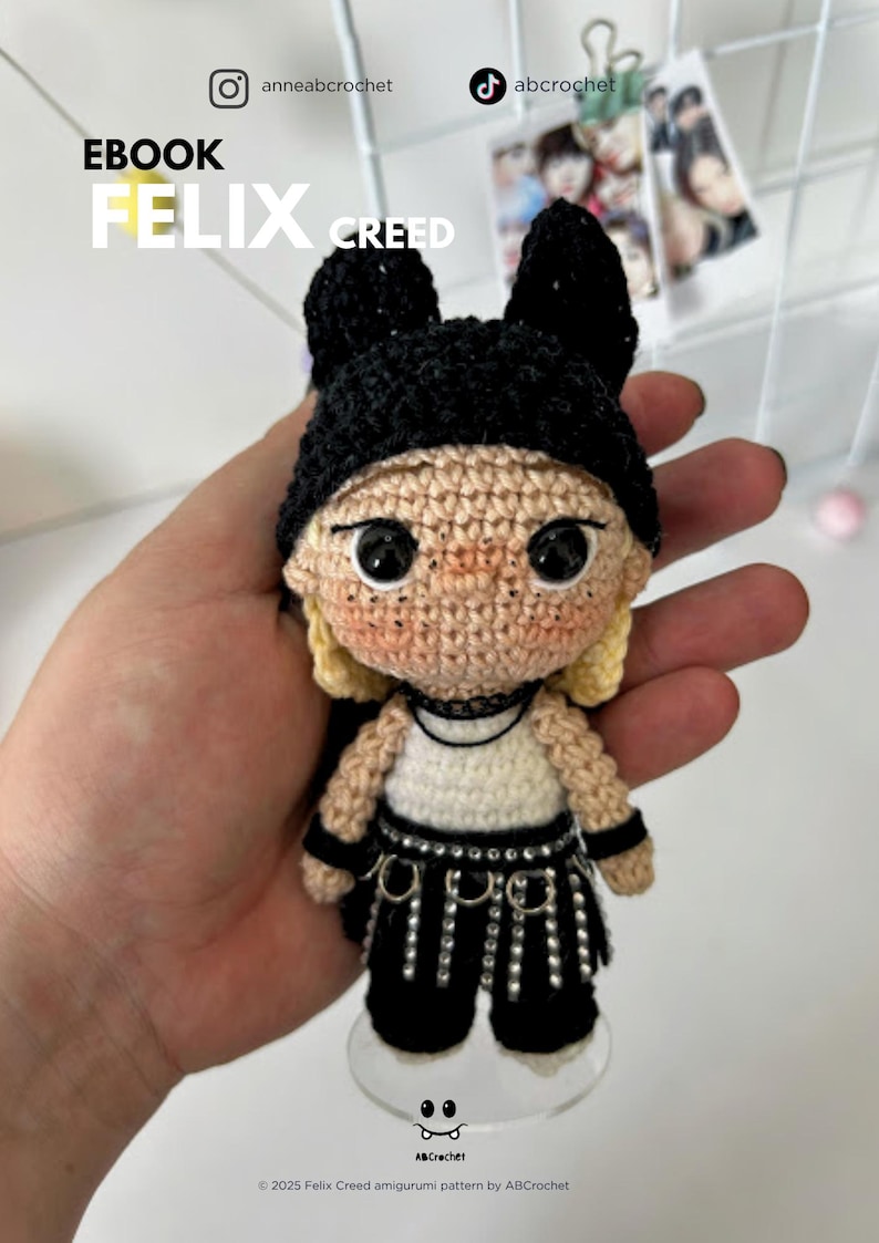 Mini Felix Stray Kids Creed Inspired Amigurumi | SKZ Crochet Doll | SKZ ...
