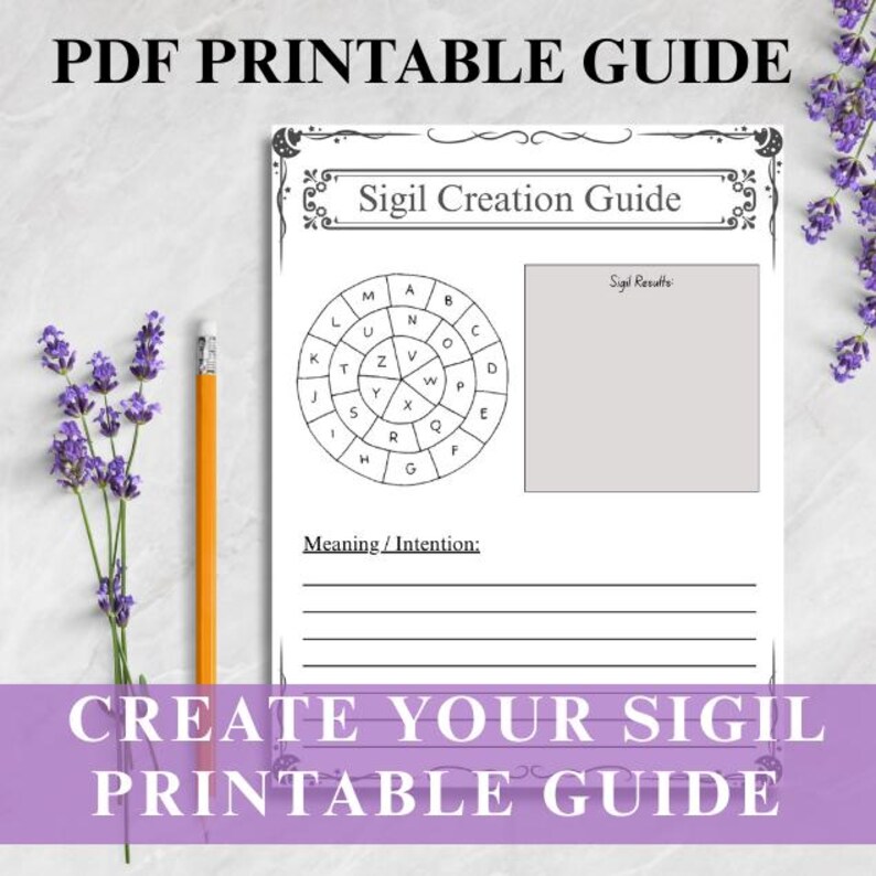 Printable Sigil Creation Guide - Etsy