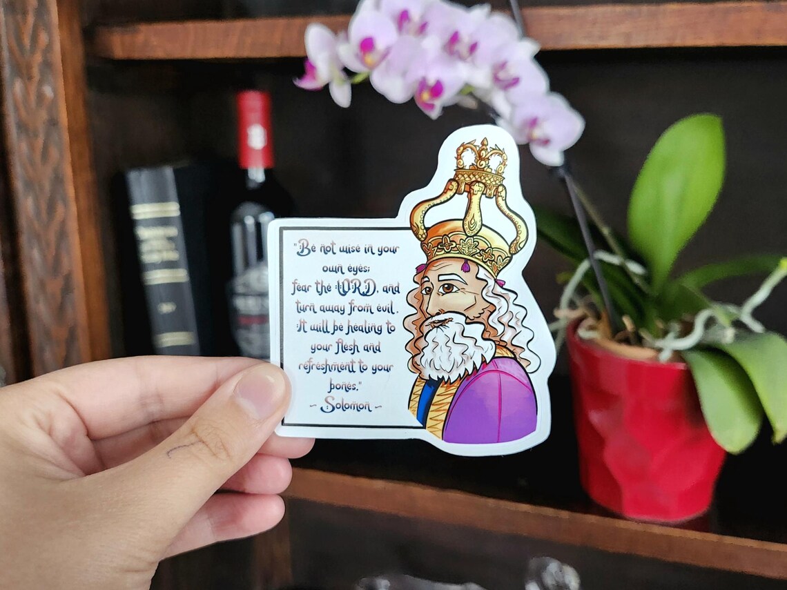 Solomon Bible Sticker | Christian Sticker, Motivational Faith Sticker ...