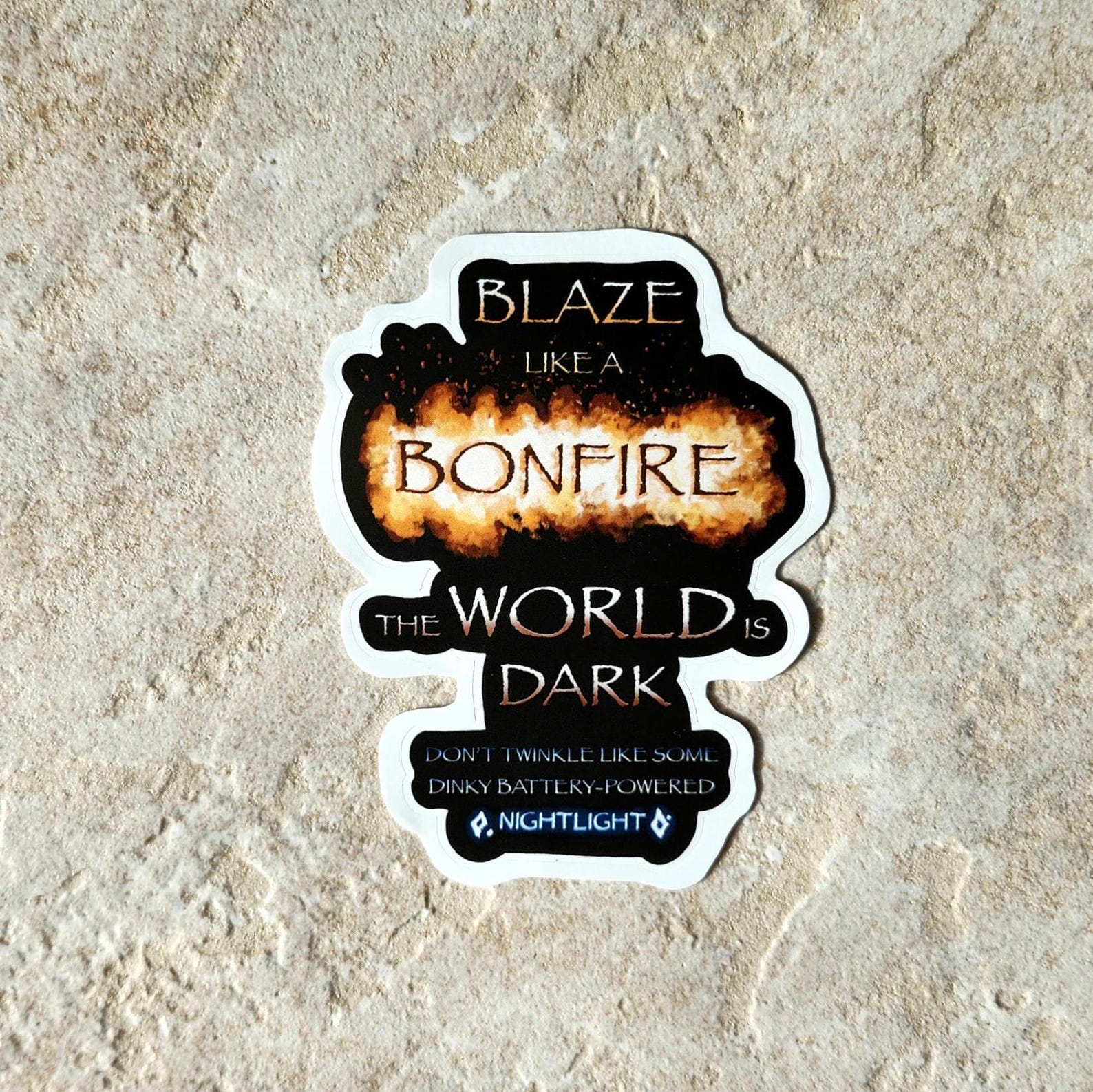 Blaze Like a Bonfire Sticker | Christian Sticker, Funny Faith Sticker ...