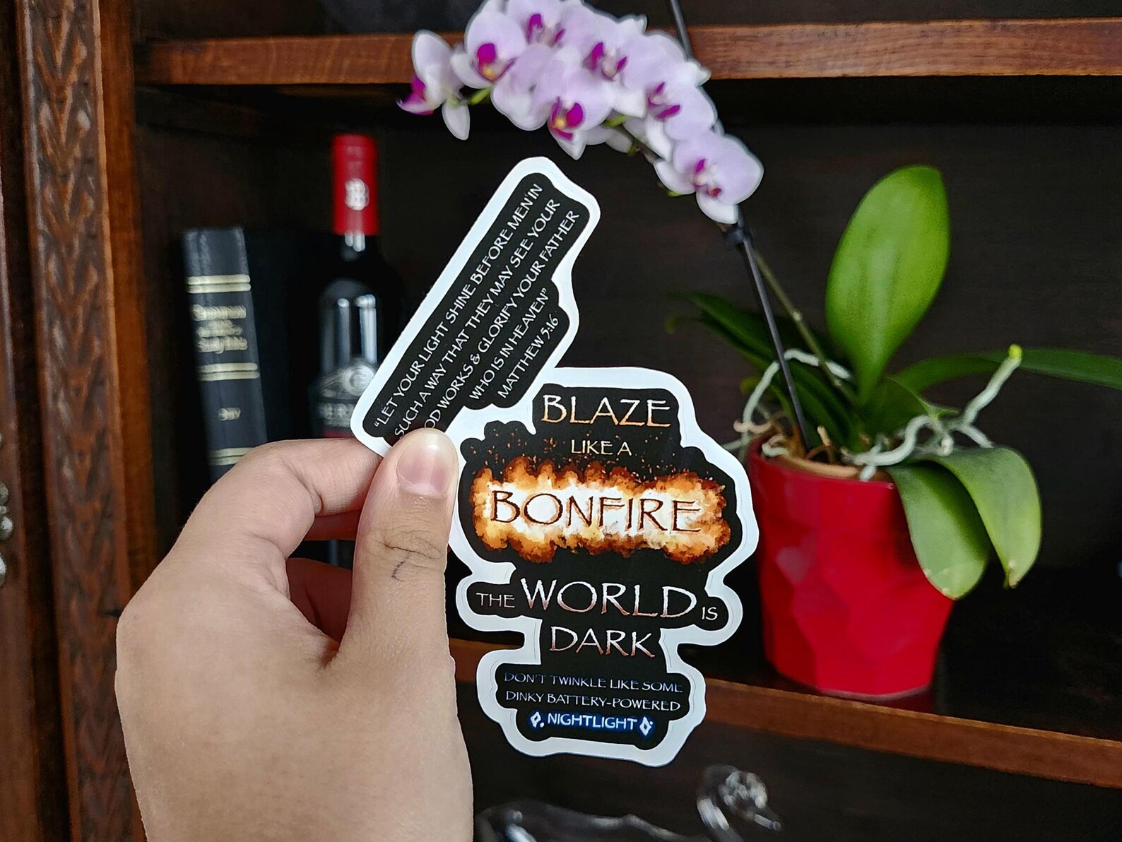 Blaze Like a Bonfire Sticker | Christian Sticker, Funny Faith Sticker ...