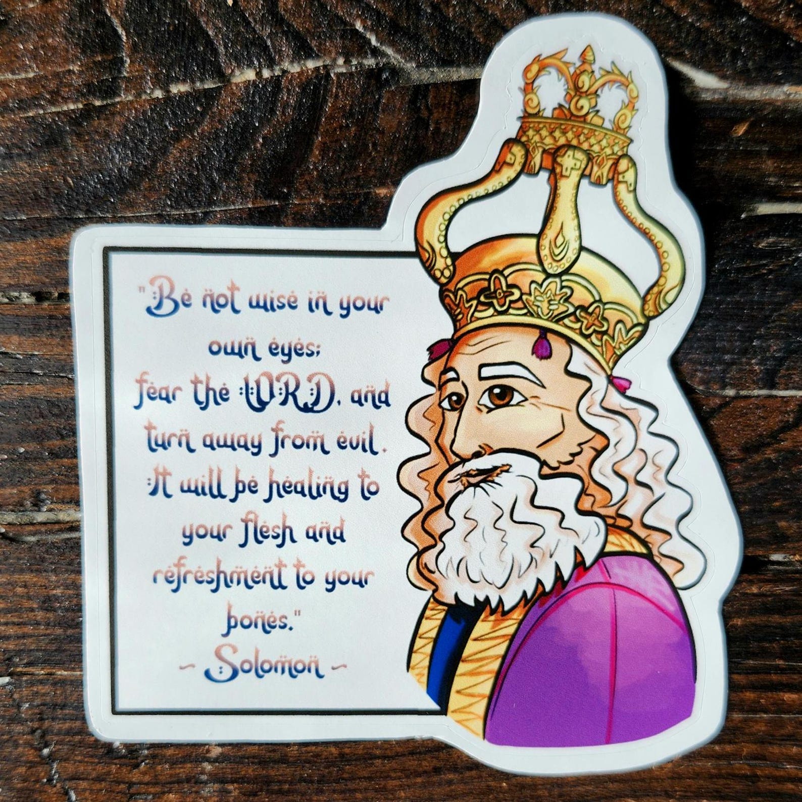 Solomon Bible Sticker | Christian Sticker, Motivational Faith Sticker ...