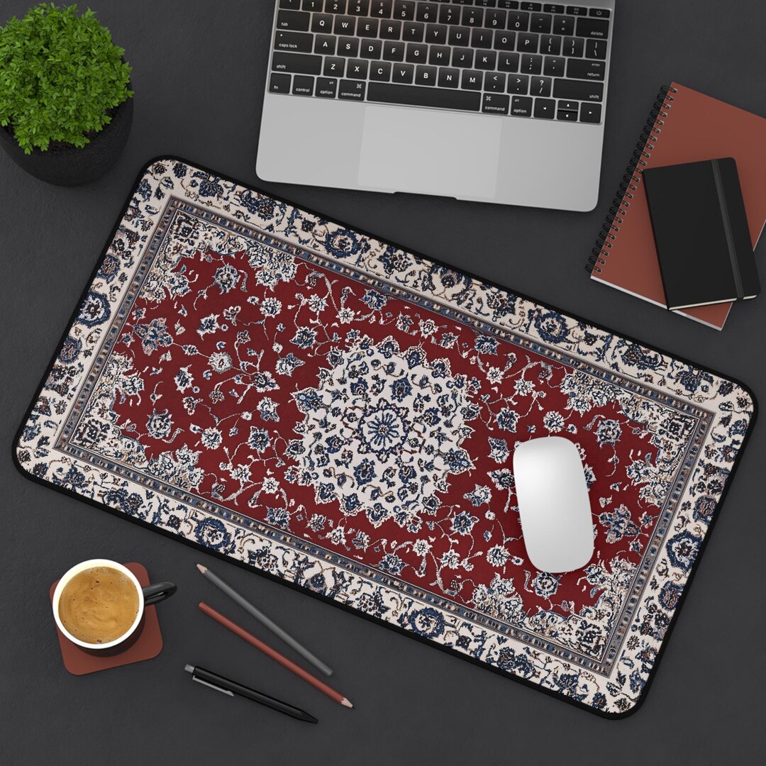 Persian Rug Desk Mat, Large Mouse Pad With Traditional Persian Pattern ...