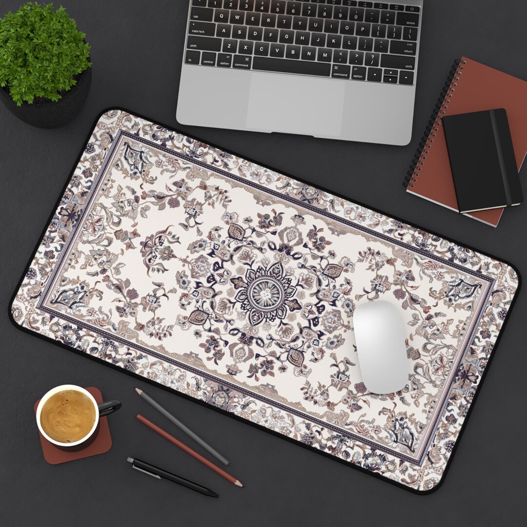 Beautiful Persian Rug Desk Mat, Large Mouse Pad With Traditional ...