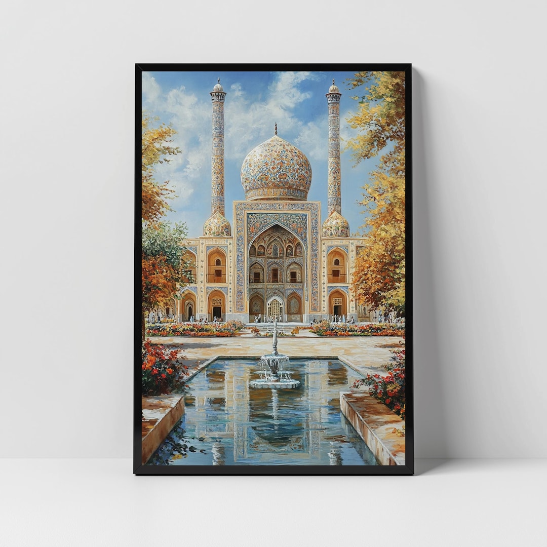 Islamic Wall Art Print, Mosque Oil Painting Poster, Islamic ...