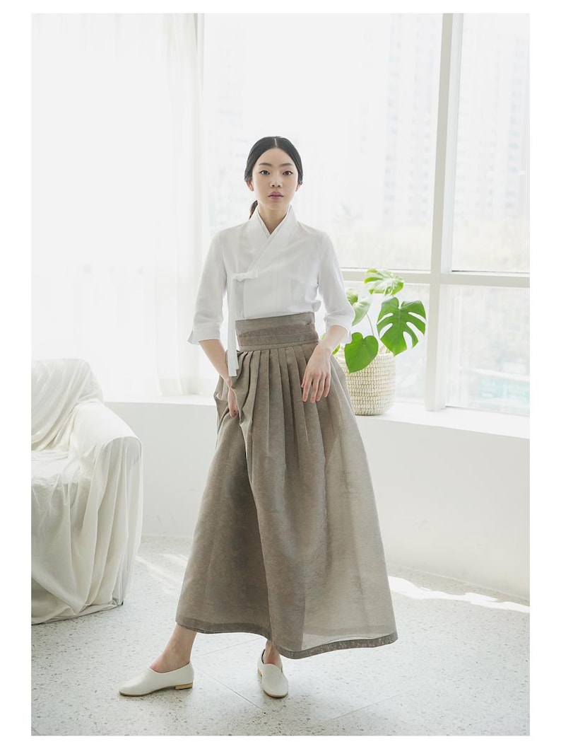 Lotus Jeogori Top: Korean Hanbok for Women Handmade Traditional Modern ...