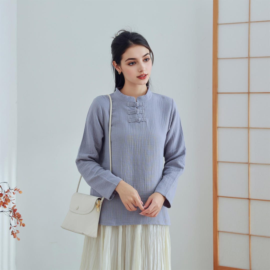 Winter Thicker Muslin Top Three-layer Soft Cotton Heavier Fall Shirt ...